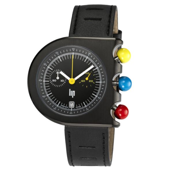 Lip Mach 2000 Quartz Chronograph Watch with Black Dial and Black ...