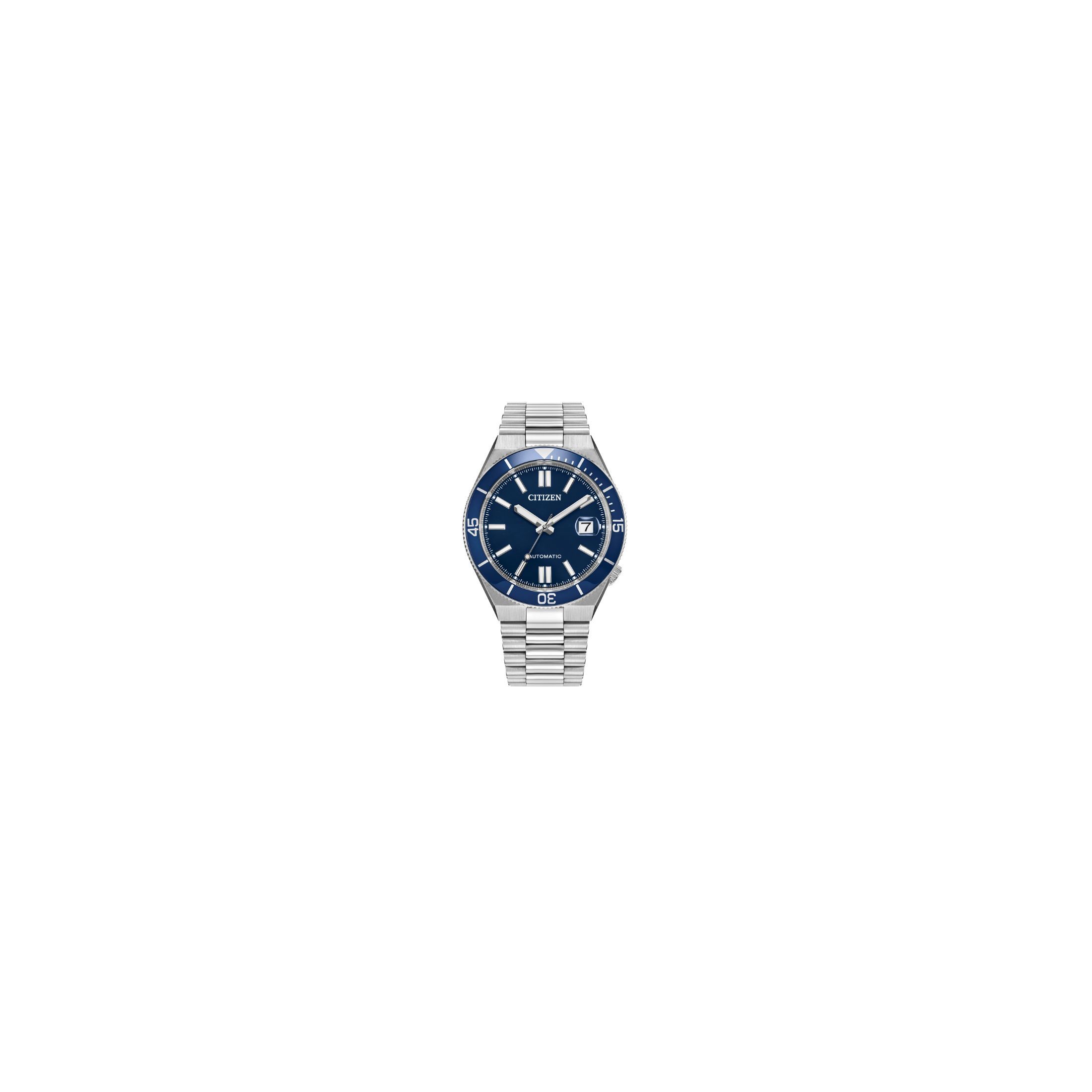 Montre Citizen Tsuyosa Shore automatique cadran bleu bracelet acier 40 ...