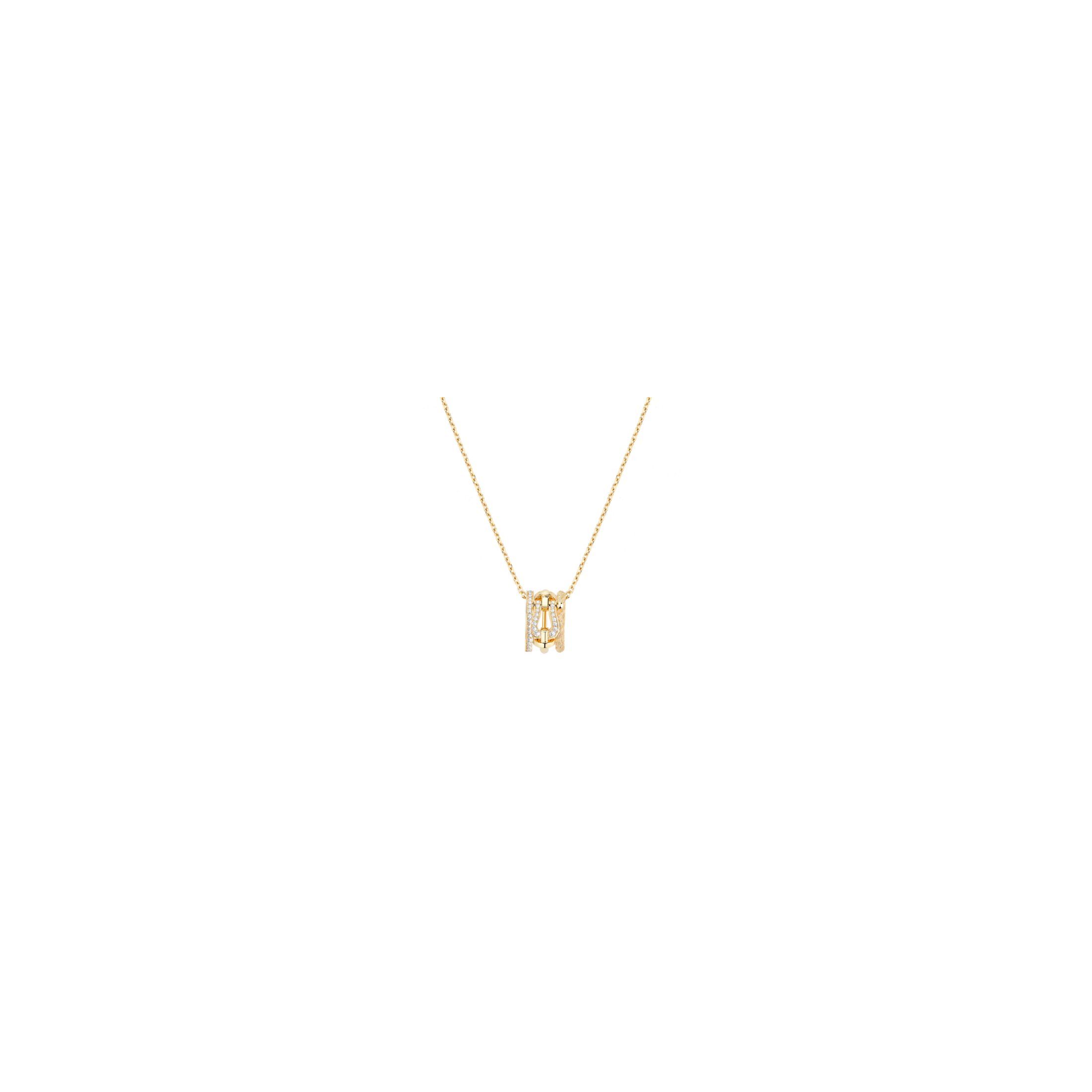 Collier FRED Force 10 Rise en or jaune semi-pavé de diamants- Lepage