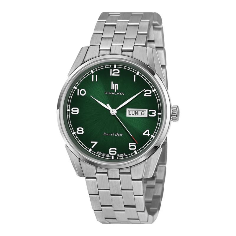 Montre Lip Himalaya Jour Date quartz cadran vert 671716 - Lepage