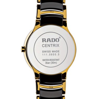 Montre Rado Centrix quartz chronographe acier et céramique - Lepage