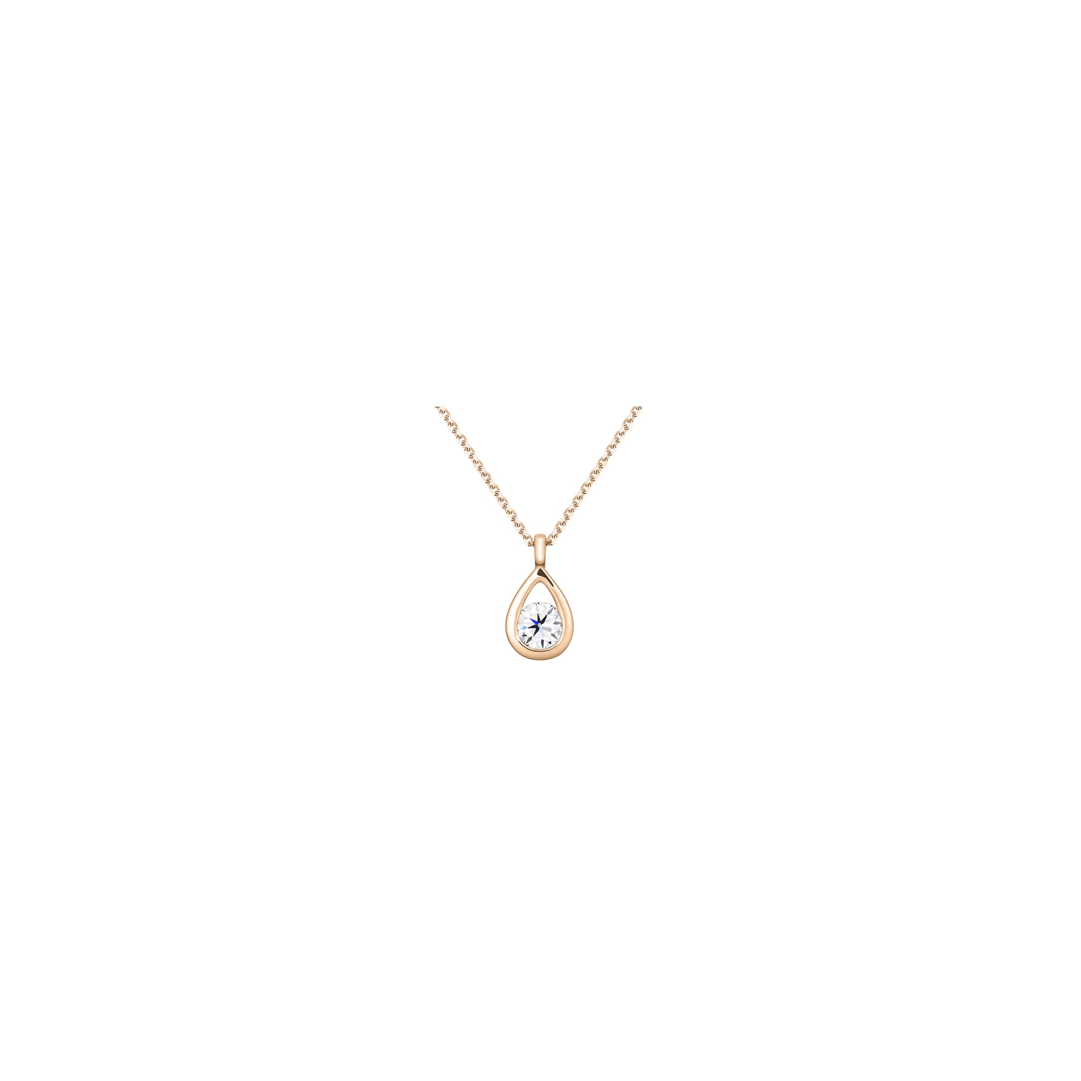Collier Clyde en or rose et diamant | LEPAGE