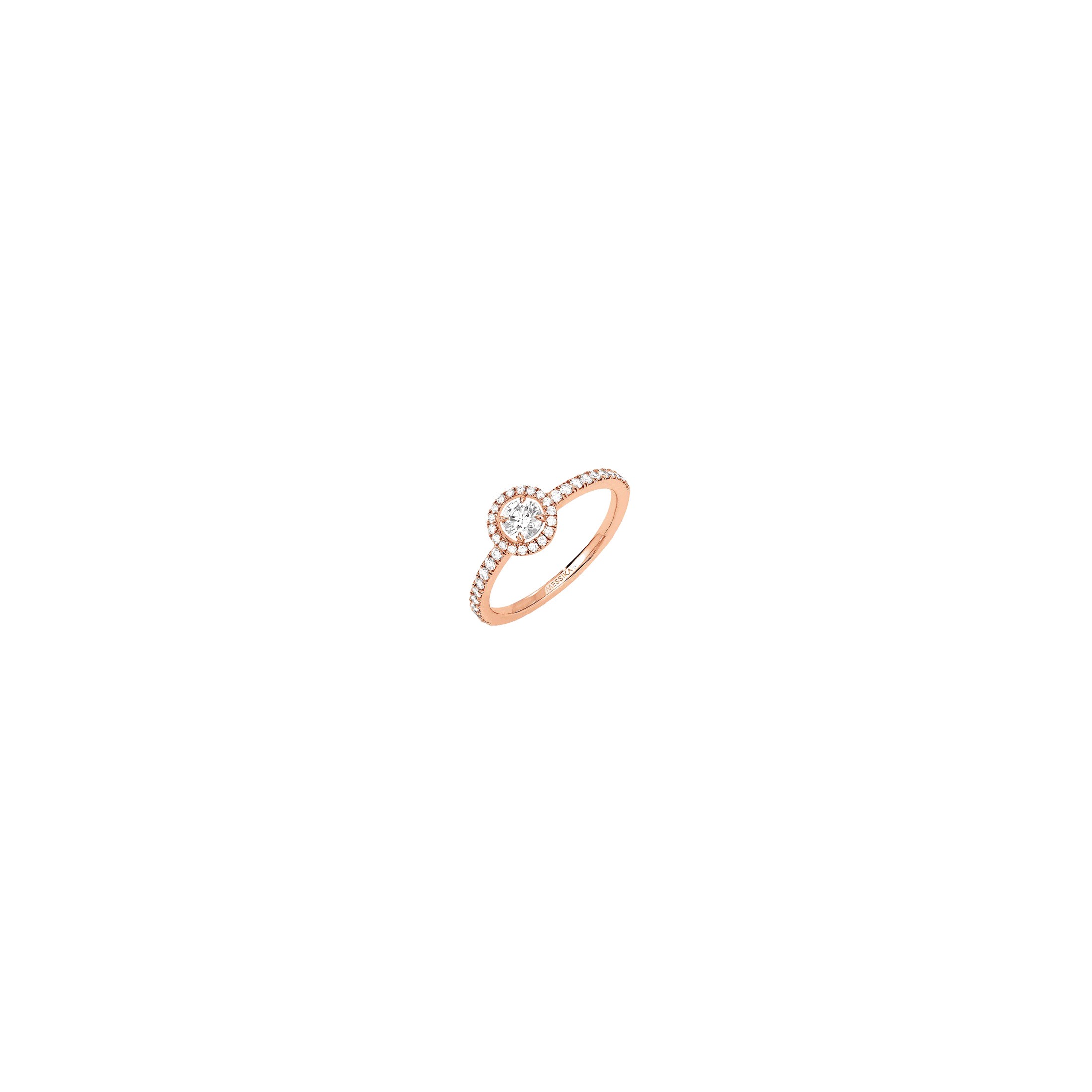 Messika Joy ring in rose gold and round diamond | LEPAGE