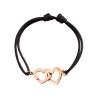 Bracelet sur cordon dinh van Double Coeurs R9 en or rose - Lepage
