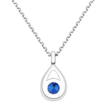 Collier Clyde en or blanc et saphir | LEPAGE