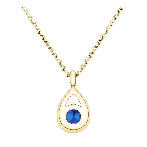 Collier Clyde en or jaune et saphir | LEPAGE