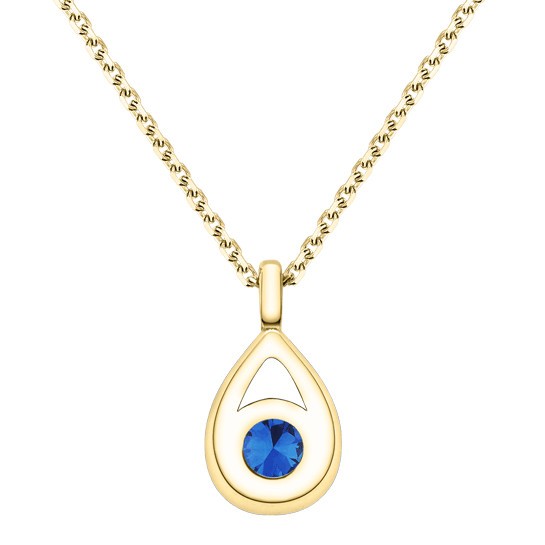 Collier Clyde en or jaune et saphir | LEPAGE