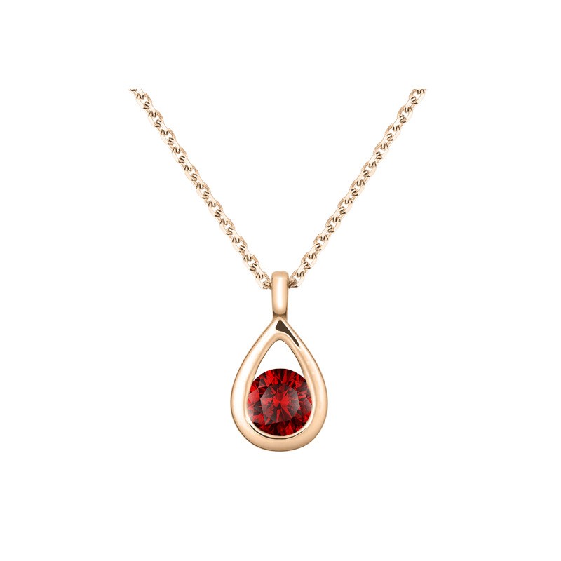 Collier Clyde en or rose et rubis | LEPAGE