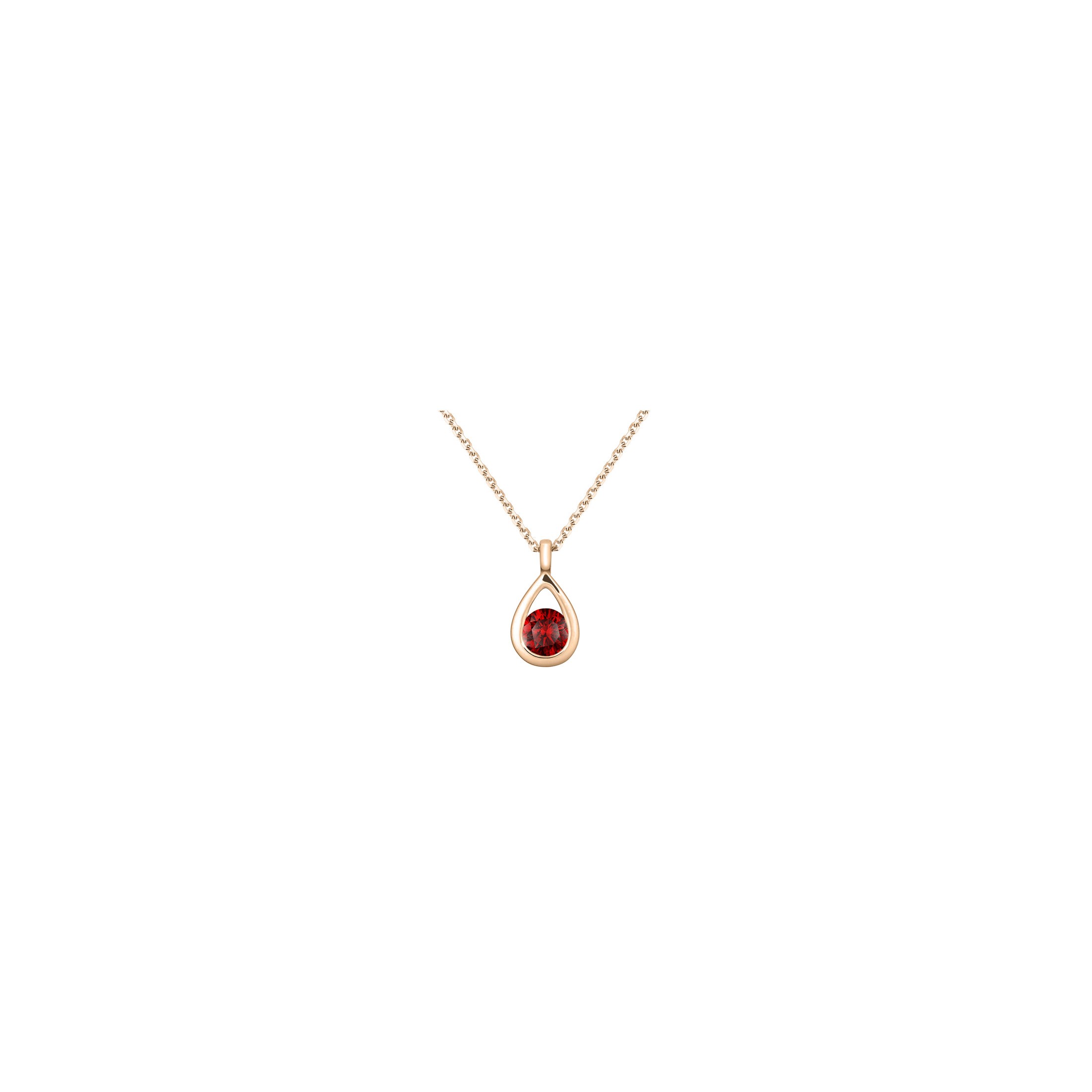 Collier Clyde en or rose et rubis | LEPAGE