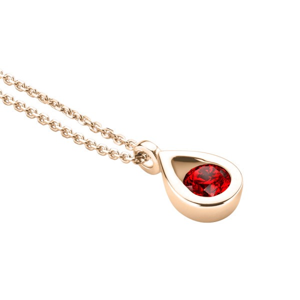 Collier Clyde en or rose et rubis | LEPAGE
