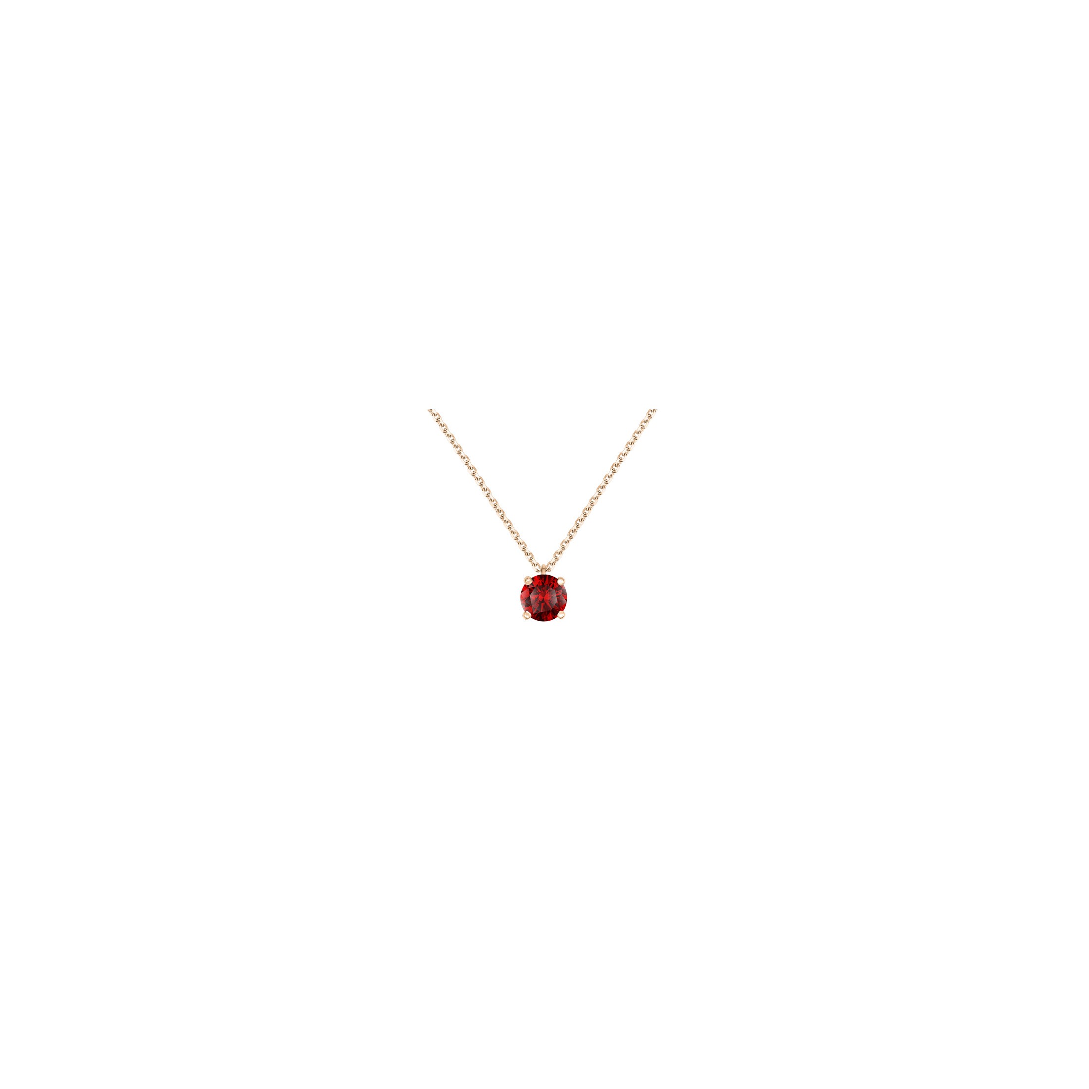 Collier Chéri en or rose et rubis | LEPAGE
