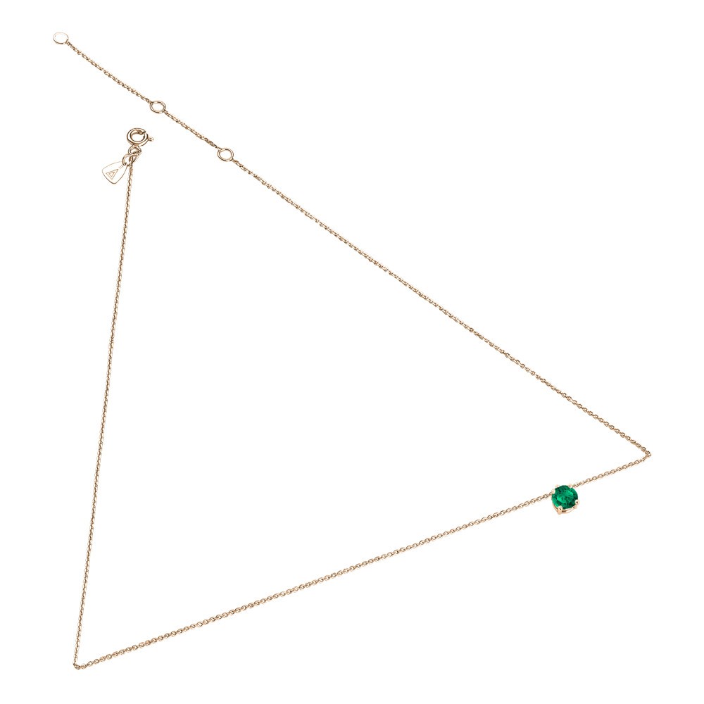 Collier Chéri en or rose et émeraude | LEPAGE