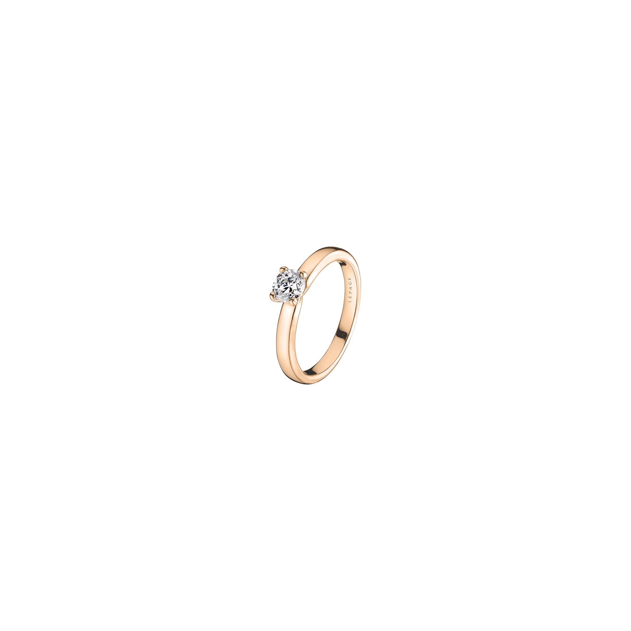 Evidence engagement ring rose gold diamond | LEPAGE