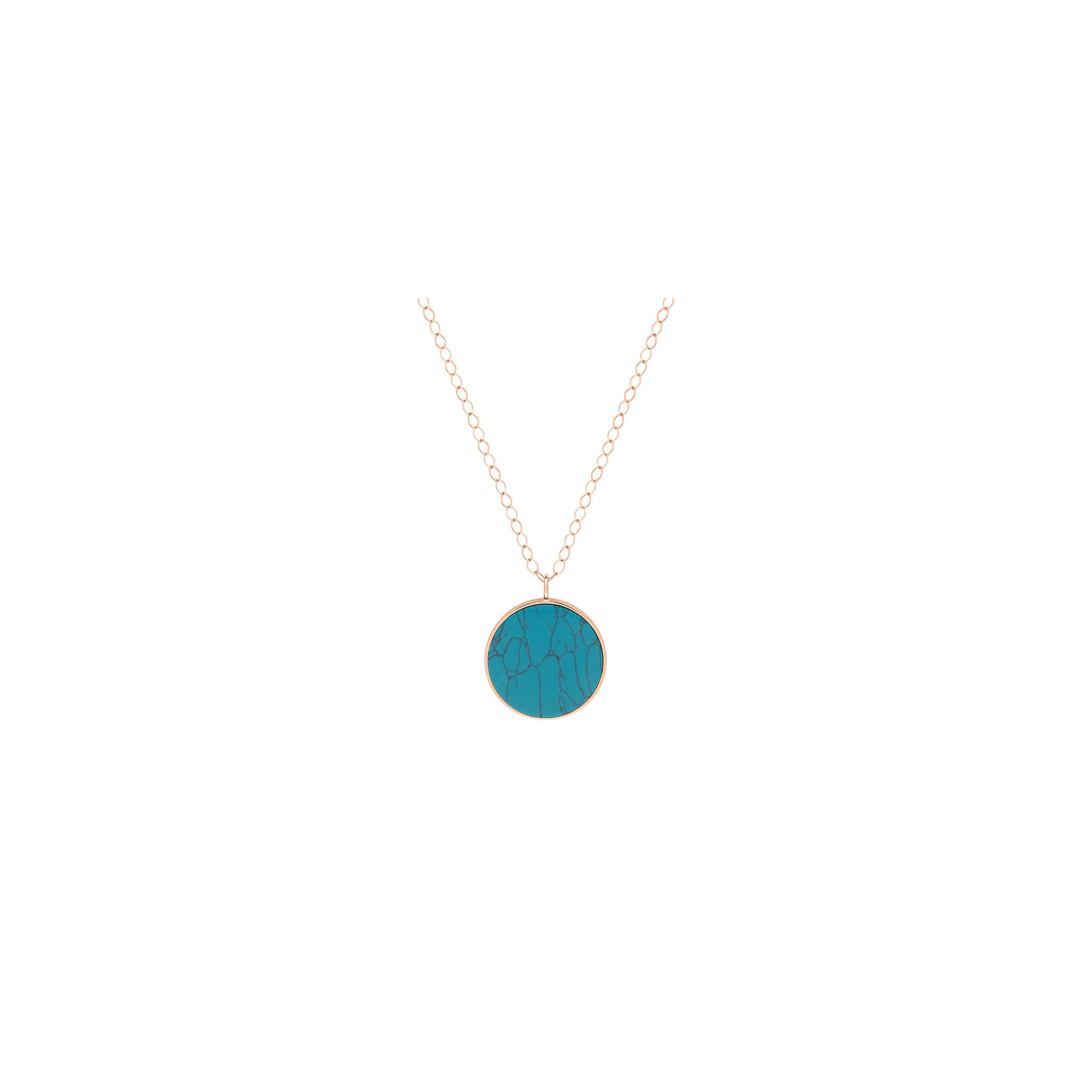 Collier Jumbo Ever en or rose et turquoise Ginette NY EVET1 - Lepage