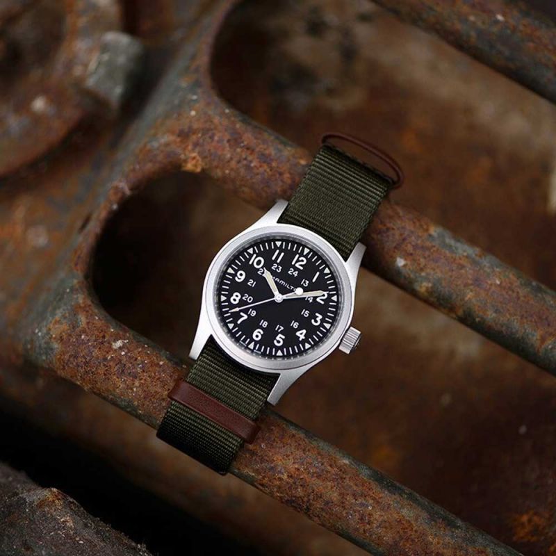 Montre Hamilton Khaki Field mechanical NATO kaki H69439931 - Lepage