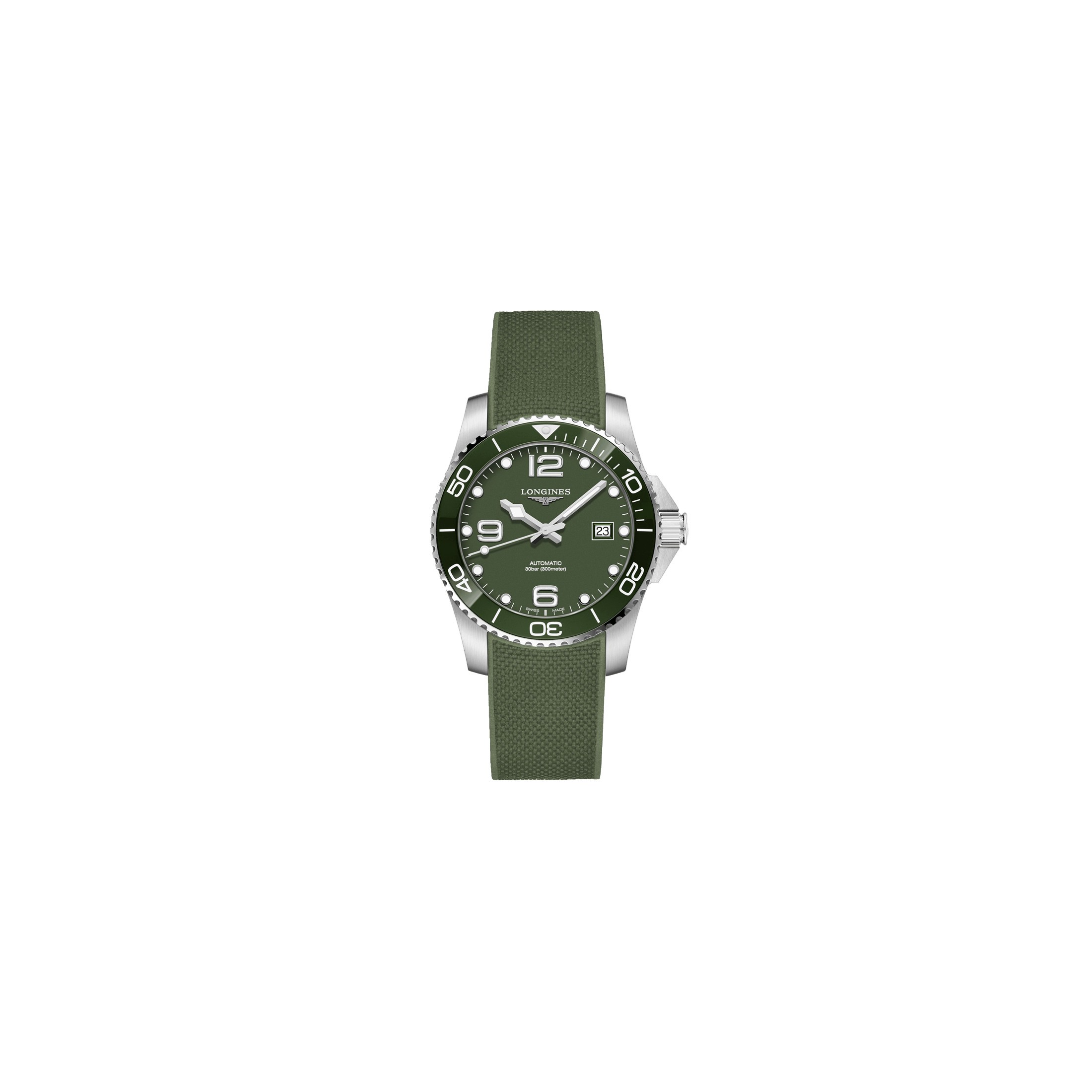 Longines HydroConquest watch green dial 43 mm L37824069 - Lepage