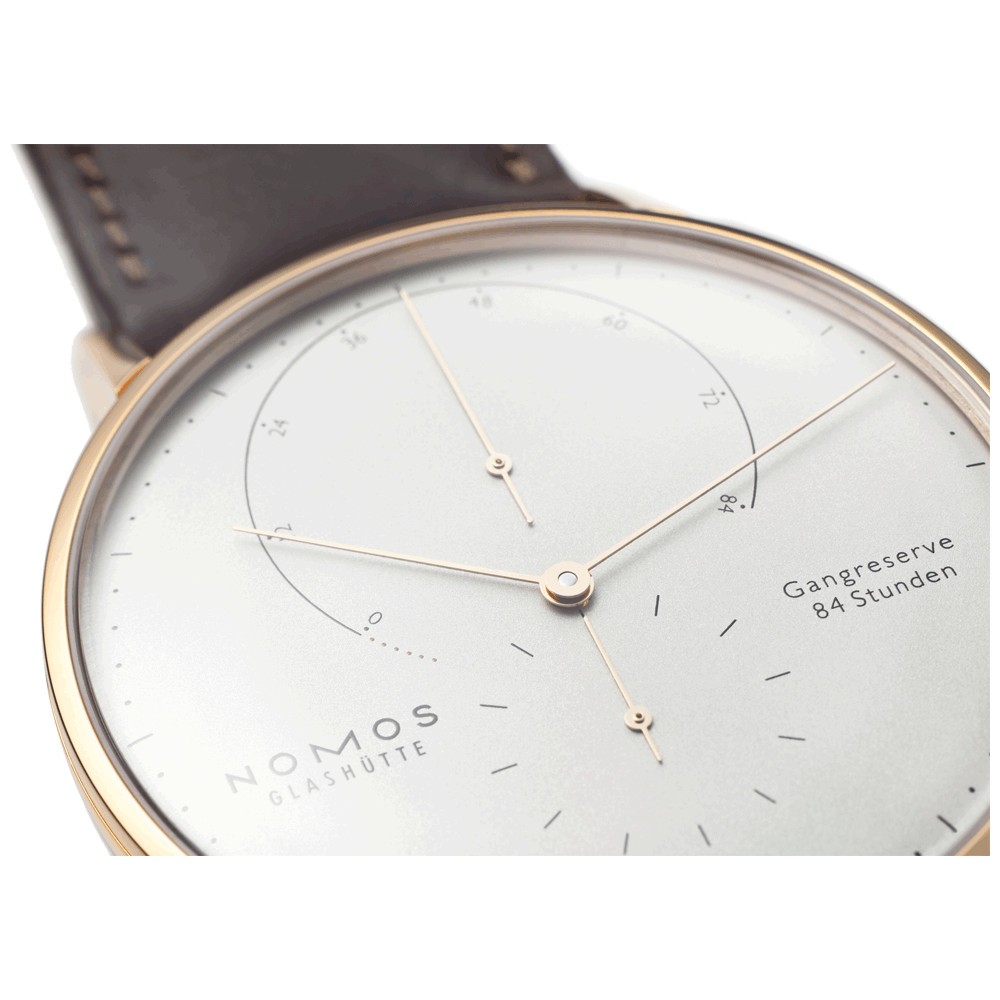 Montre Nomos Lambda or rose mécanique réserve de marche 930 - Lepage