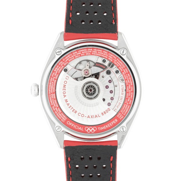 Omega Seamaster Olympic Games watch white dial red leather Omega Seamaster Olympic Games watch white dial red leather