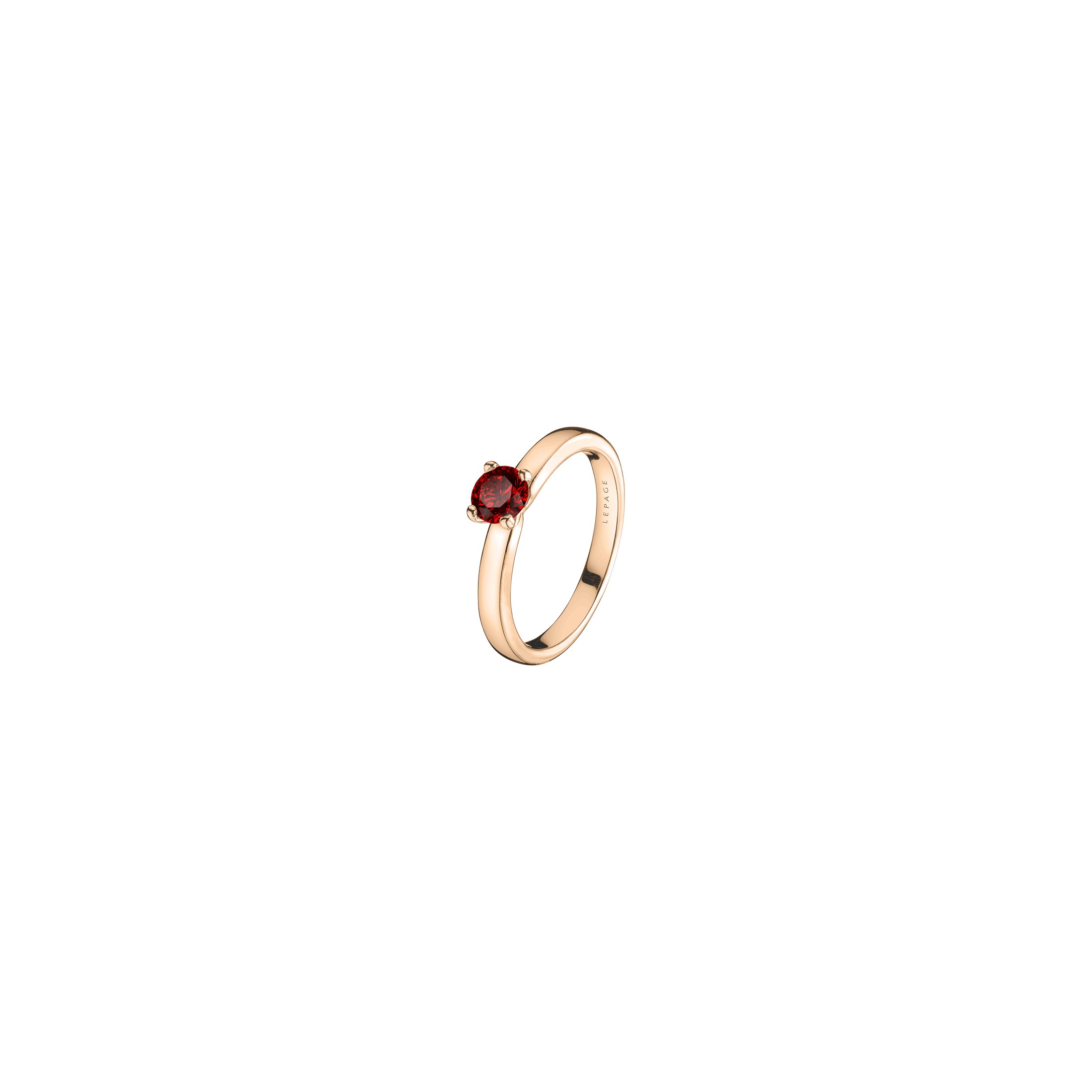 Evidence engagement rose gold ruby | LEPAGE