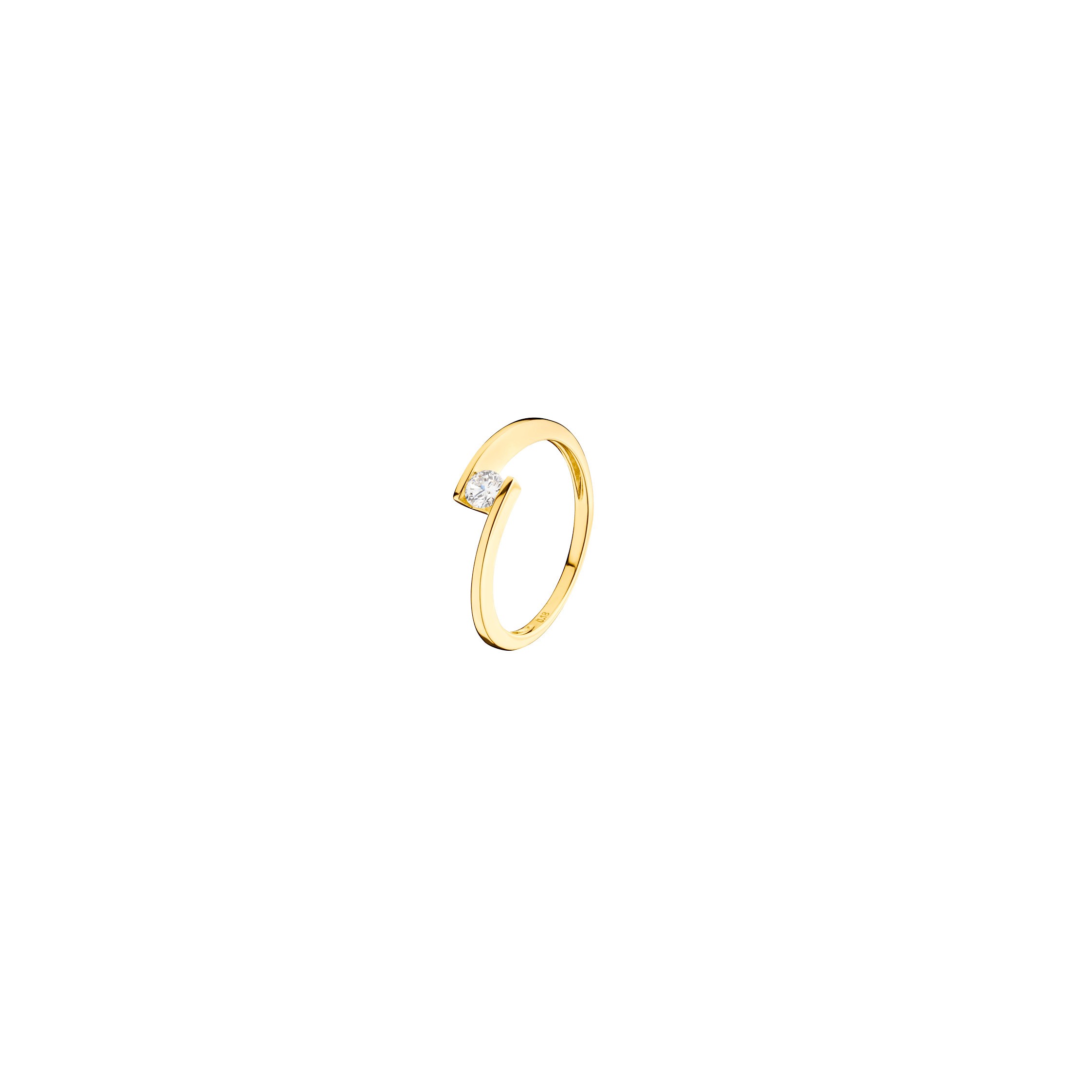Les Poinçonneurs Lea solitaire yellow gold diamond | LEPAGE