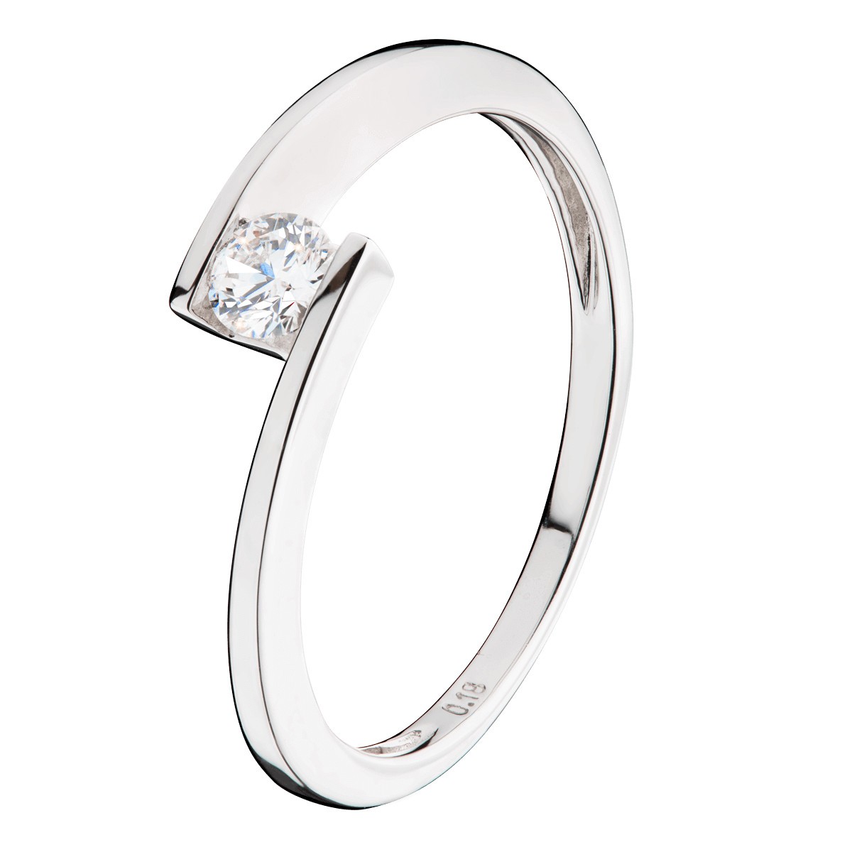 Les Poinçonneurs Léa engagement ring white gold diamond | LEPAGE