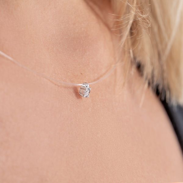 Necklace LP Léa white gold diamond LEAQC52G - Lepage