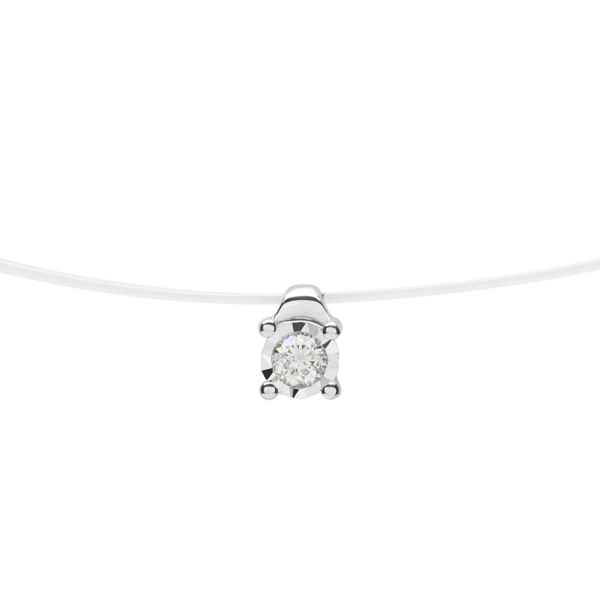 Necklace LP Léa white gold diamond LEAQC52G - Lepage
