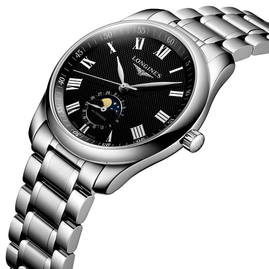 Montre Longines Master Collection automatique cadran noir phases de ...