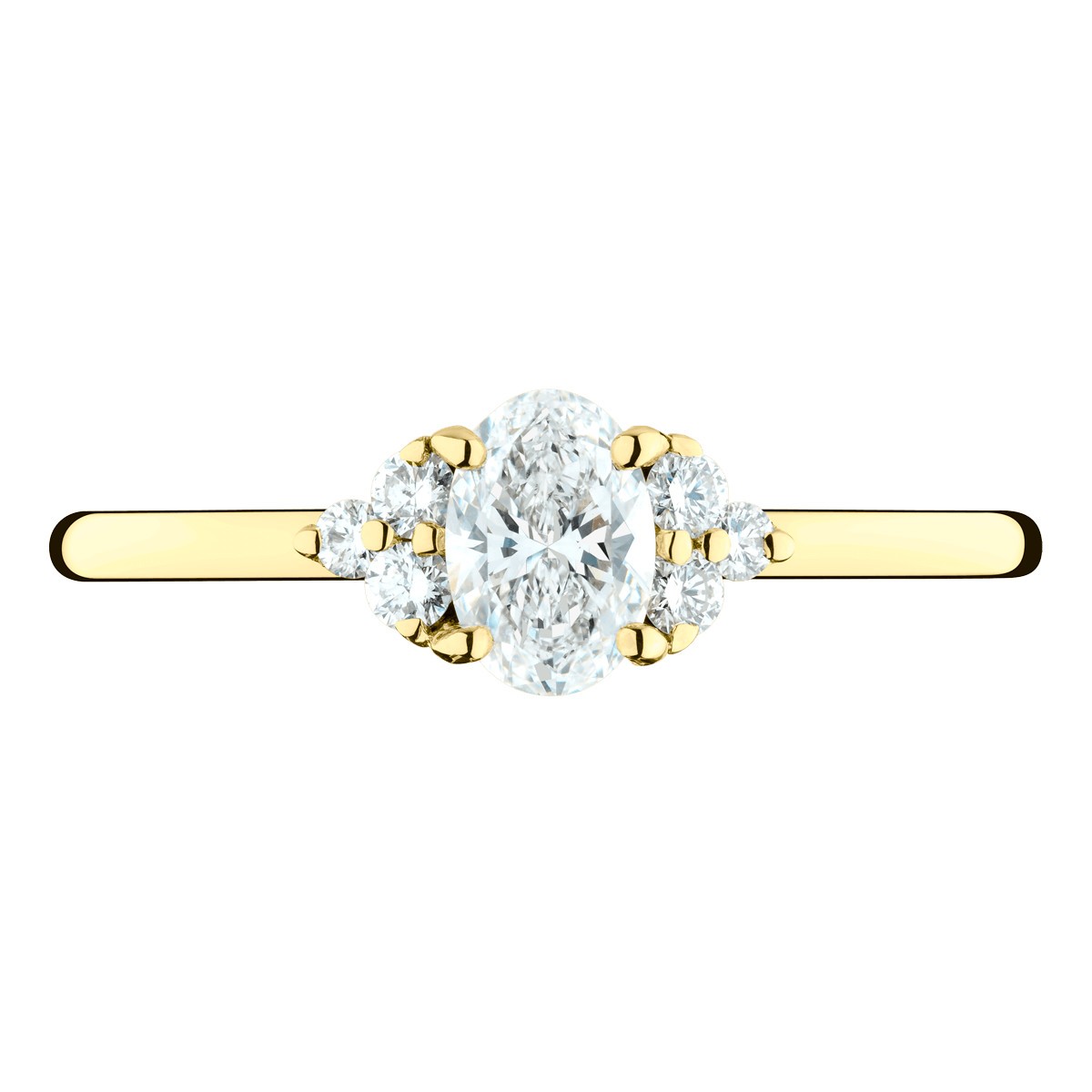 Madeleine ring yellow gold and diamonds - Lepage