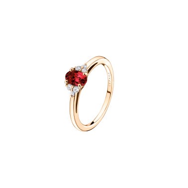 Solitaire Lepage Albert or rose rubis diamants | LEPAGE