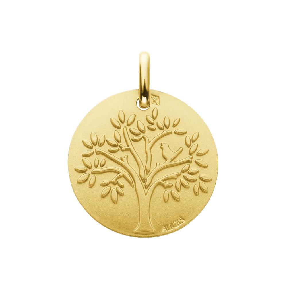 Augis Tree of Life Bird medal in yellow gold | LEPAGE