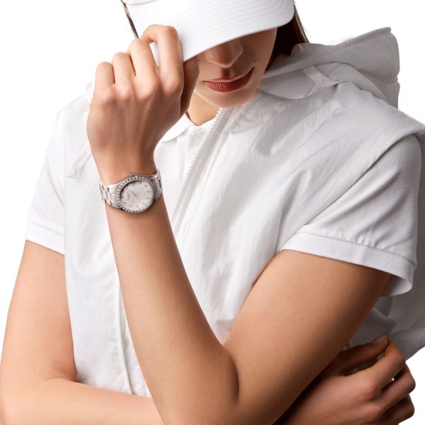 Montre Longines Conquest Classic quartz cadran nacre blanche lunette ...