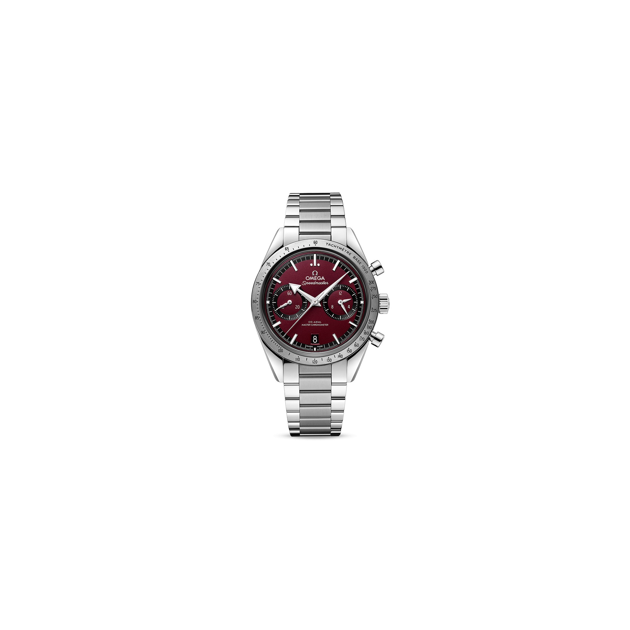 Omega Speedmaster '57 watch red dial steel bracelet - Lepage