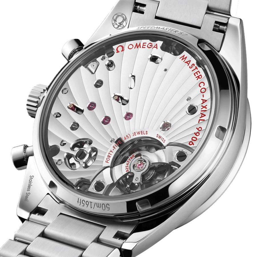 Montre Omega Speedmaster '57 cadran rouge bracelet acier - Lepage