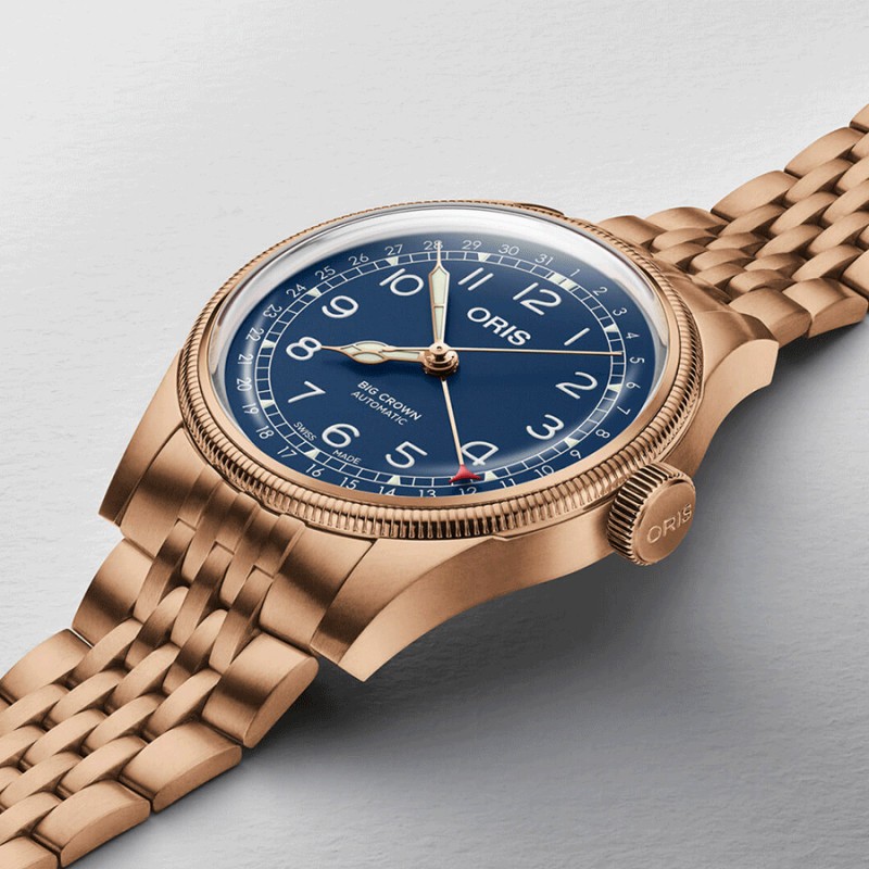 Oris Big Crown Bronze Pointer Date Automatic watch blue dial - Lepage
