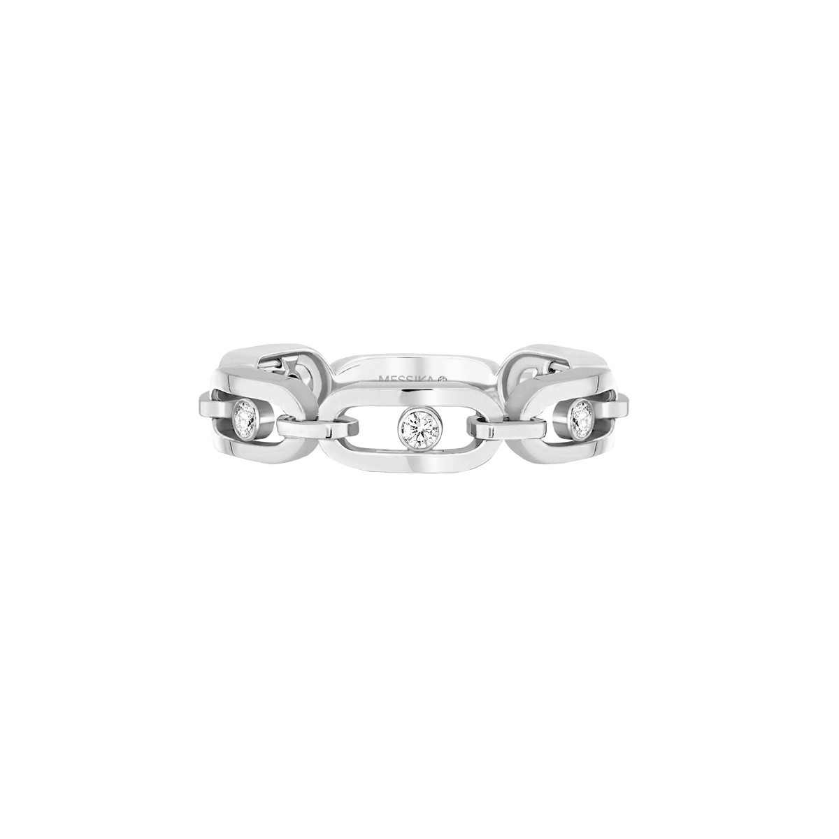 Bague Messika Move Uno Multi en or blanc et diamants 12078G - Lepage