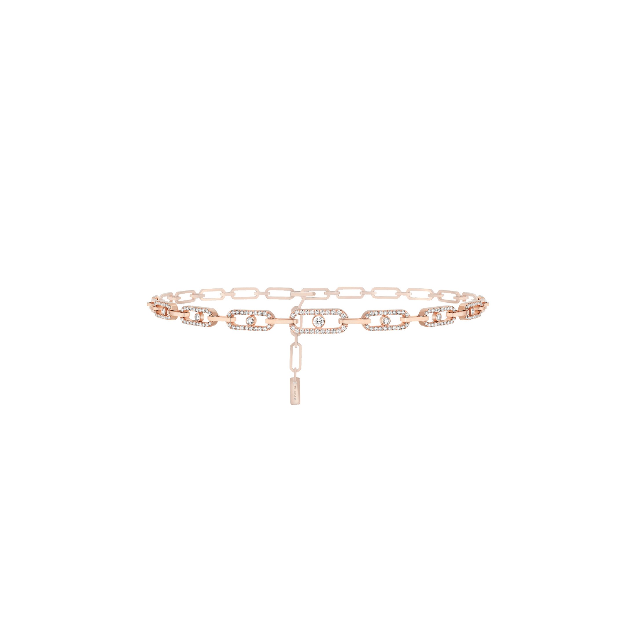 Collier Messika Choker Move Uno Multi en or rose et et diamants 12010R ...