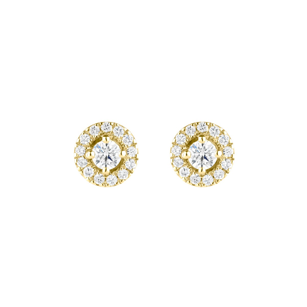 Victoria earrings yellow gold and diamonds | LEPAGE