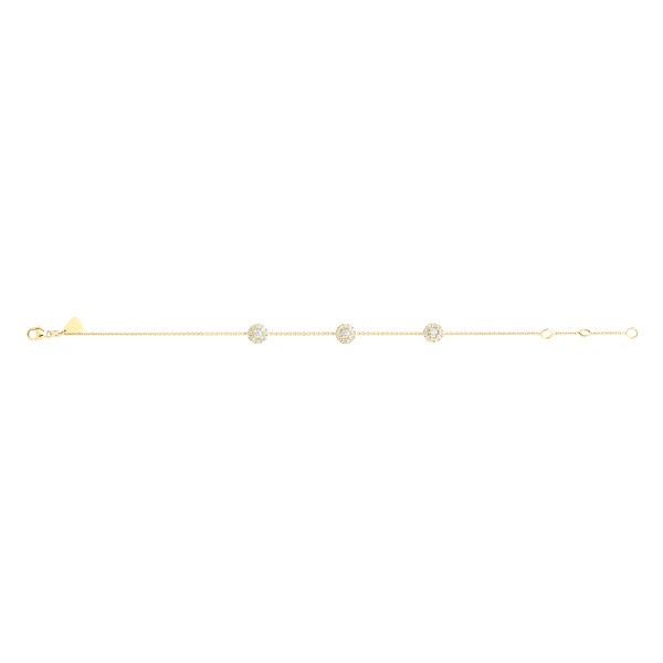 Victoria bracelet in yellow gold and diamonds - Lepage