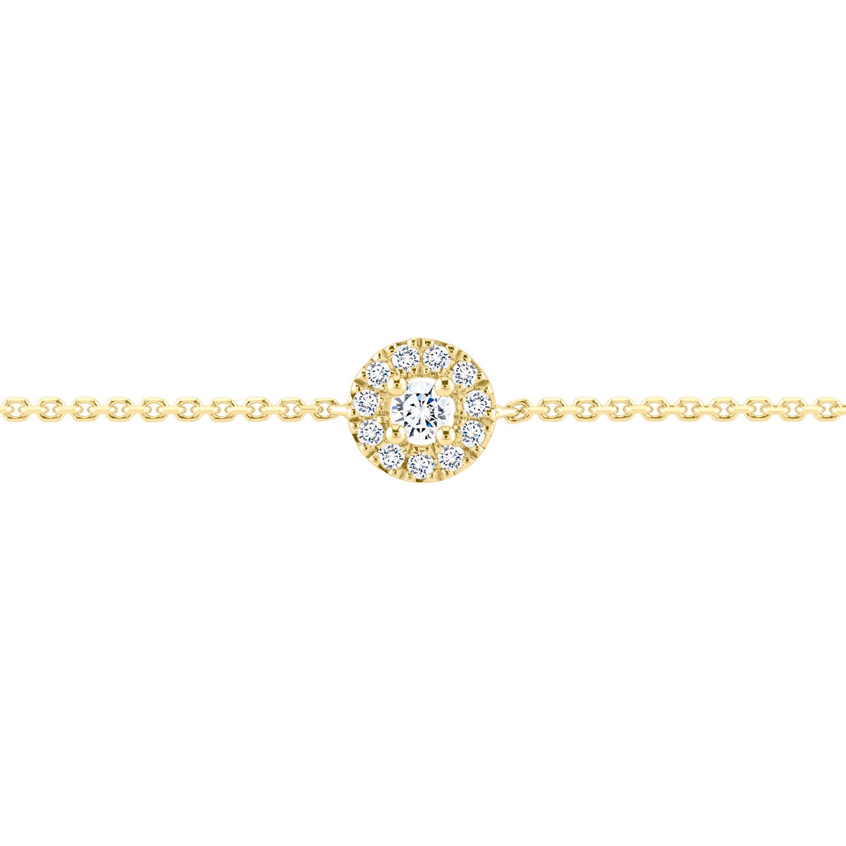 Victoria bracelet in yellow gold and diamonds - Lepage