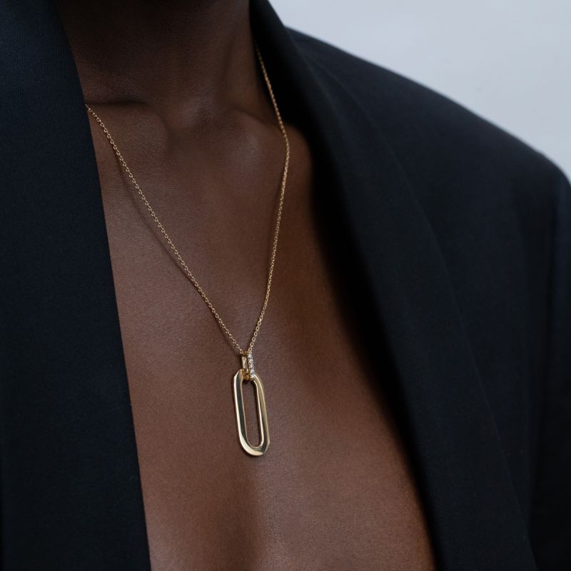 So Shocking Origine necklace yellow gold diamonds - Lepage