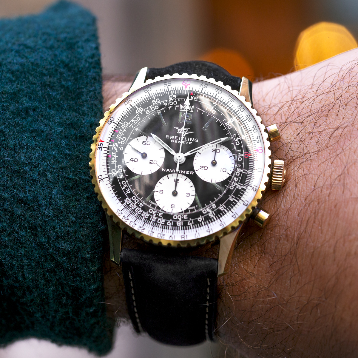 Montre vintage Breitling Navitimer 806-36 Plaqué Or - Lepage