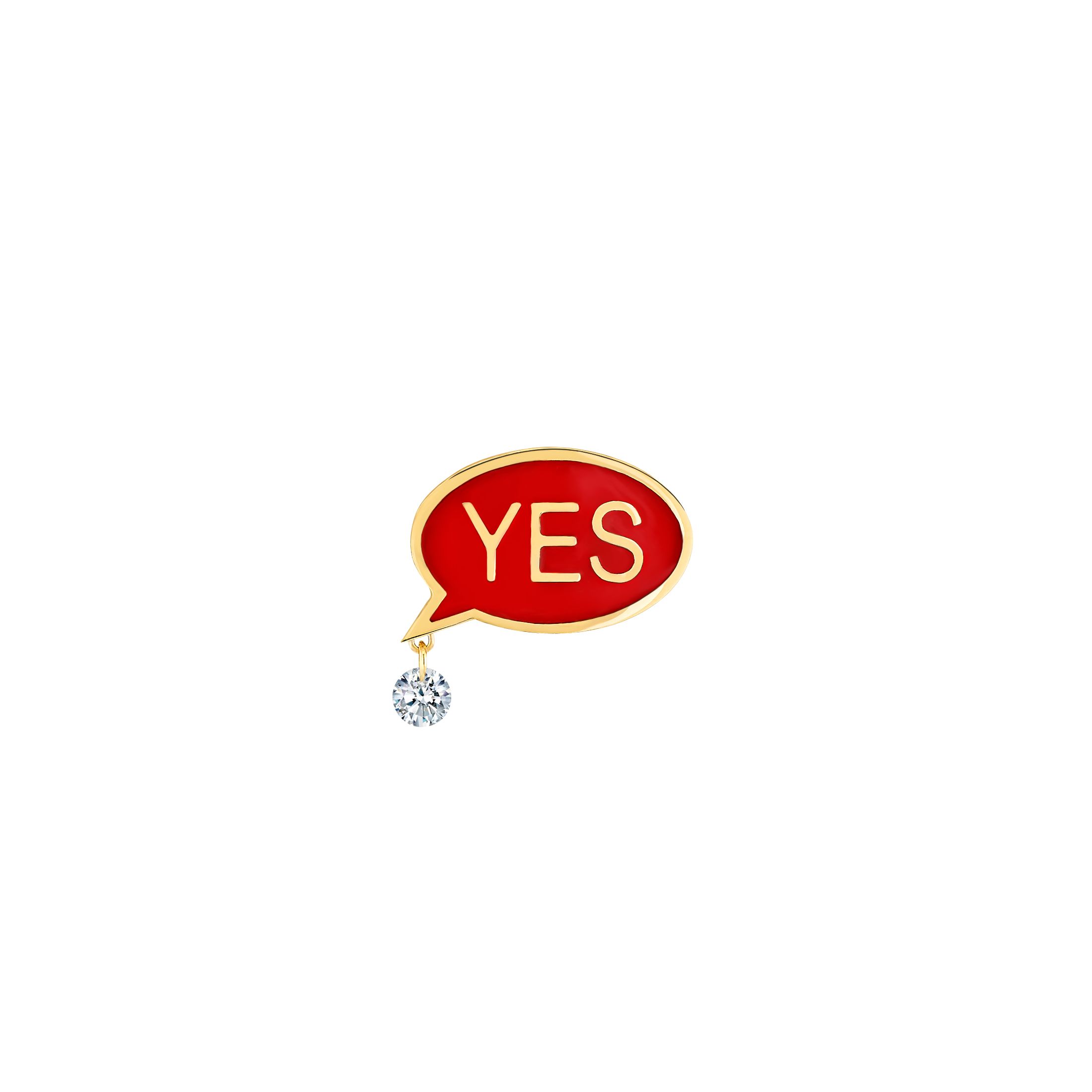 La Brune and La Blonde Yes yellow pins gold diamond | LEPAGE