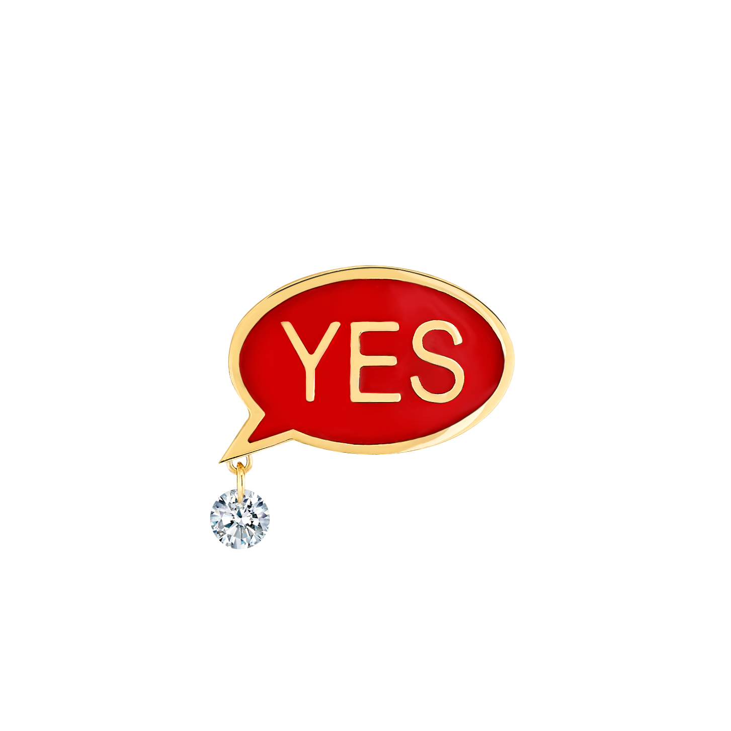 La Brune and La Blonde Yes yellow pins gold diamond | LEPAGE