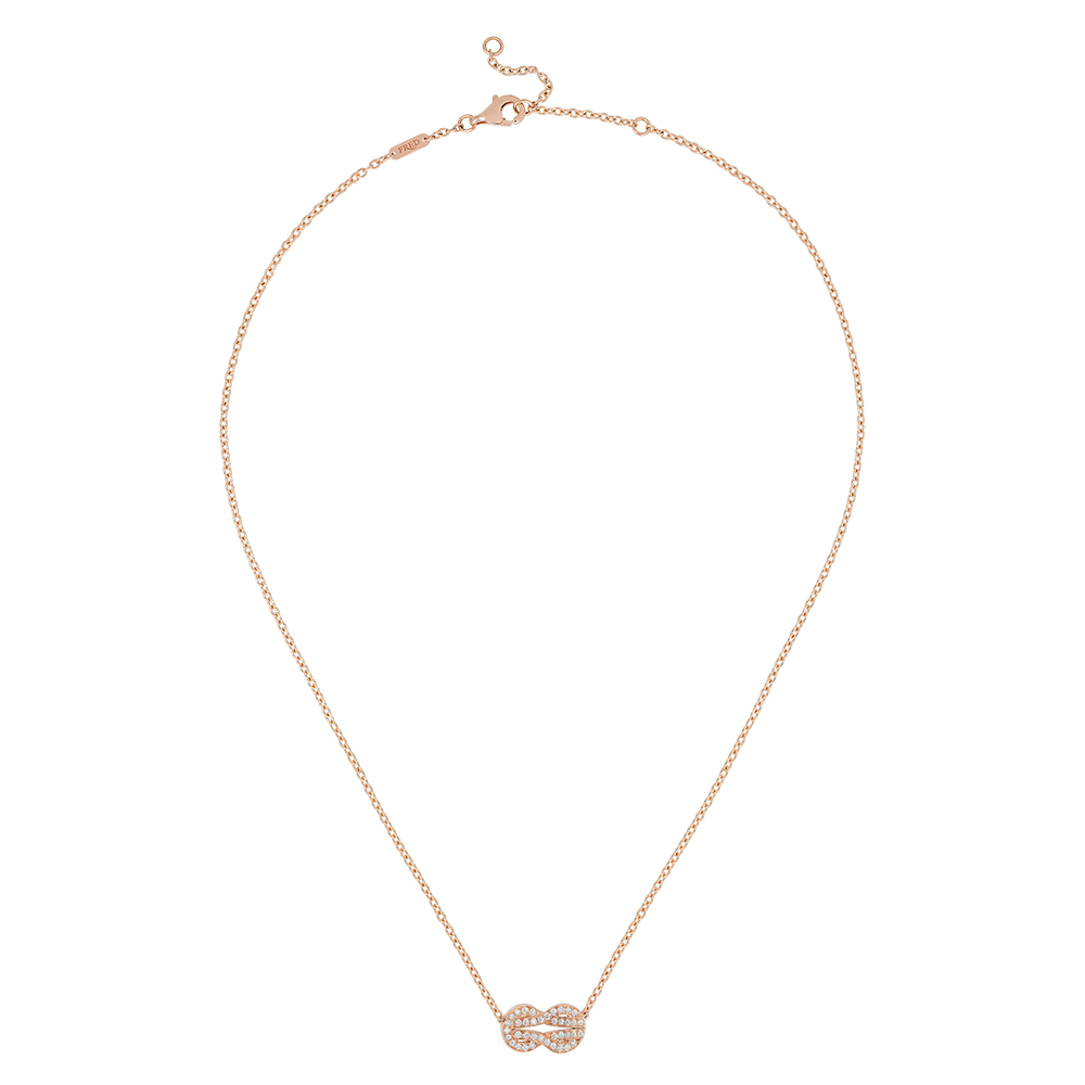 Collier Fred Chance Infinie moyen modèle or rose pavage diamants | LEPAGE