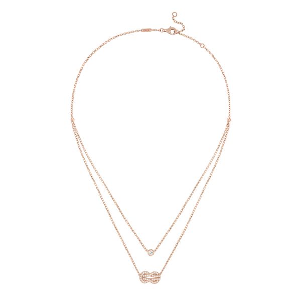 Collier double Fred Chance Infinie moyen modèle or rose diamants | LEPAGE