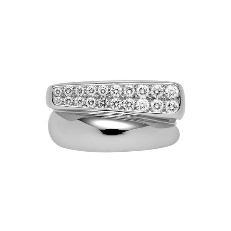 Fred Success ring medium model white gold diamonds | LEPAGE