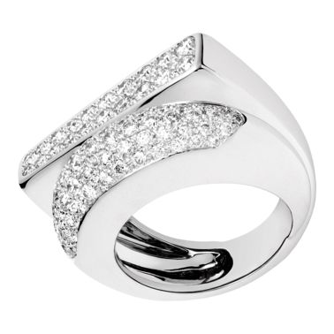 Fred Success ring large model white gold diamonds | LEPAGE