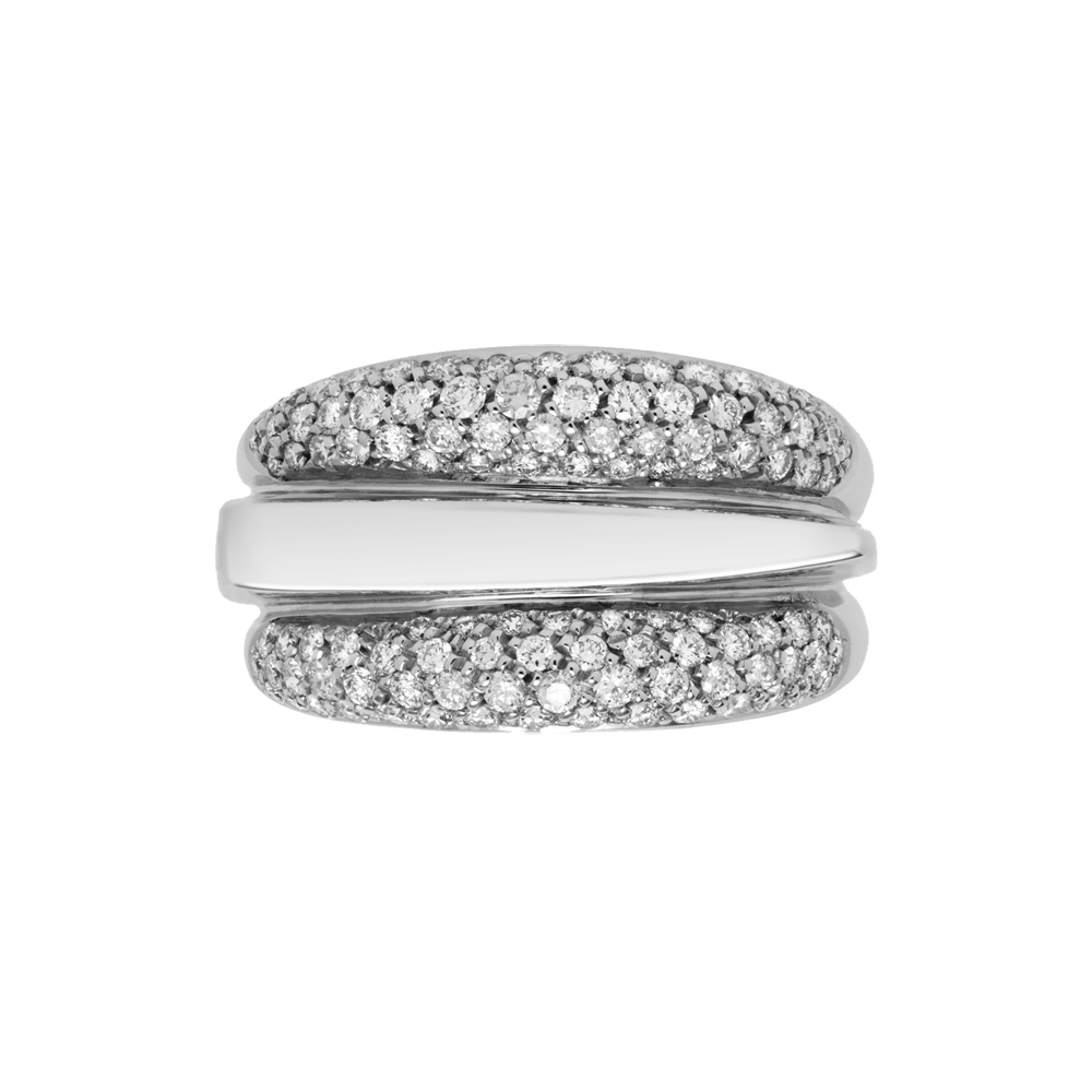 Fred Success ring large model white gold diamonds | LEPAGE