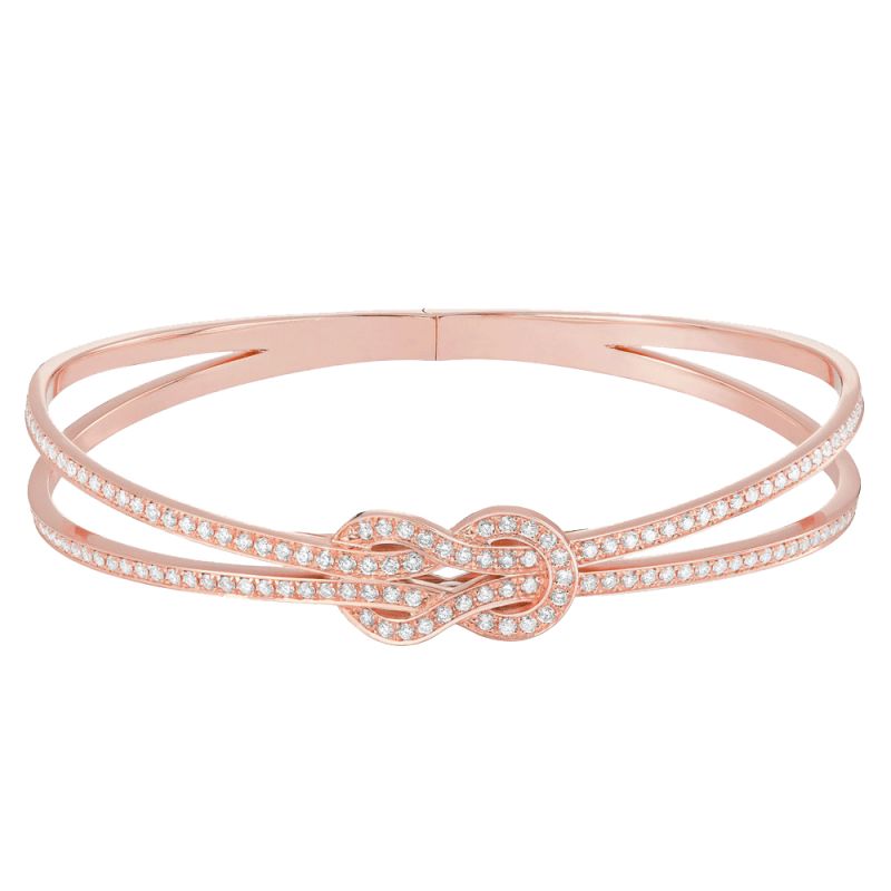 Fred Chance Infinie bangle rose gold diamonds pavement | LEPAGE